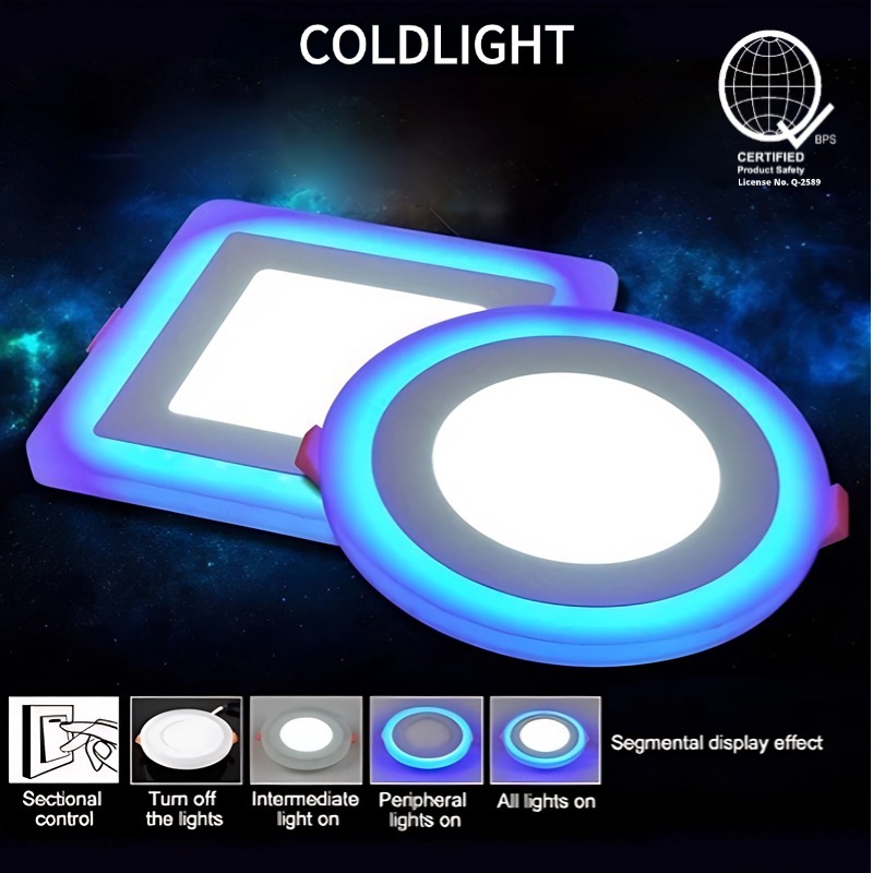 Three-Color LED Downlight Pin Light LED Recessed Downlight Ceiling ...