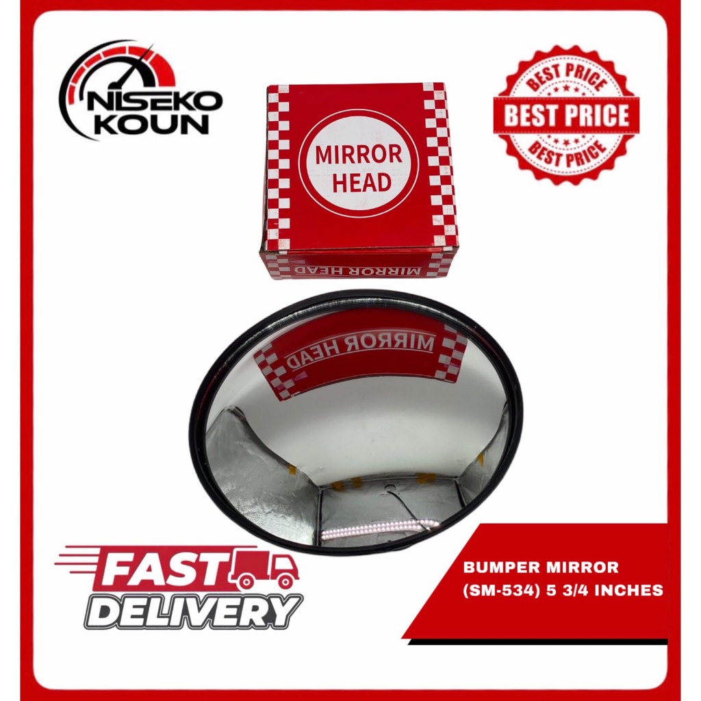 BUMPER MIRROR (SGM) 5 3/4" UNIVERSAL (TRUCK, JEEP, MOTORCYCLE) | Shopee ...