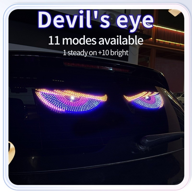 2PCS 24V 12V USB LED Devil Eye Dynamic Big Devil Eyes Light for Cars ...
