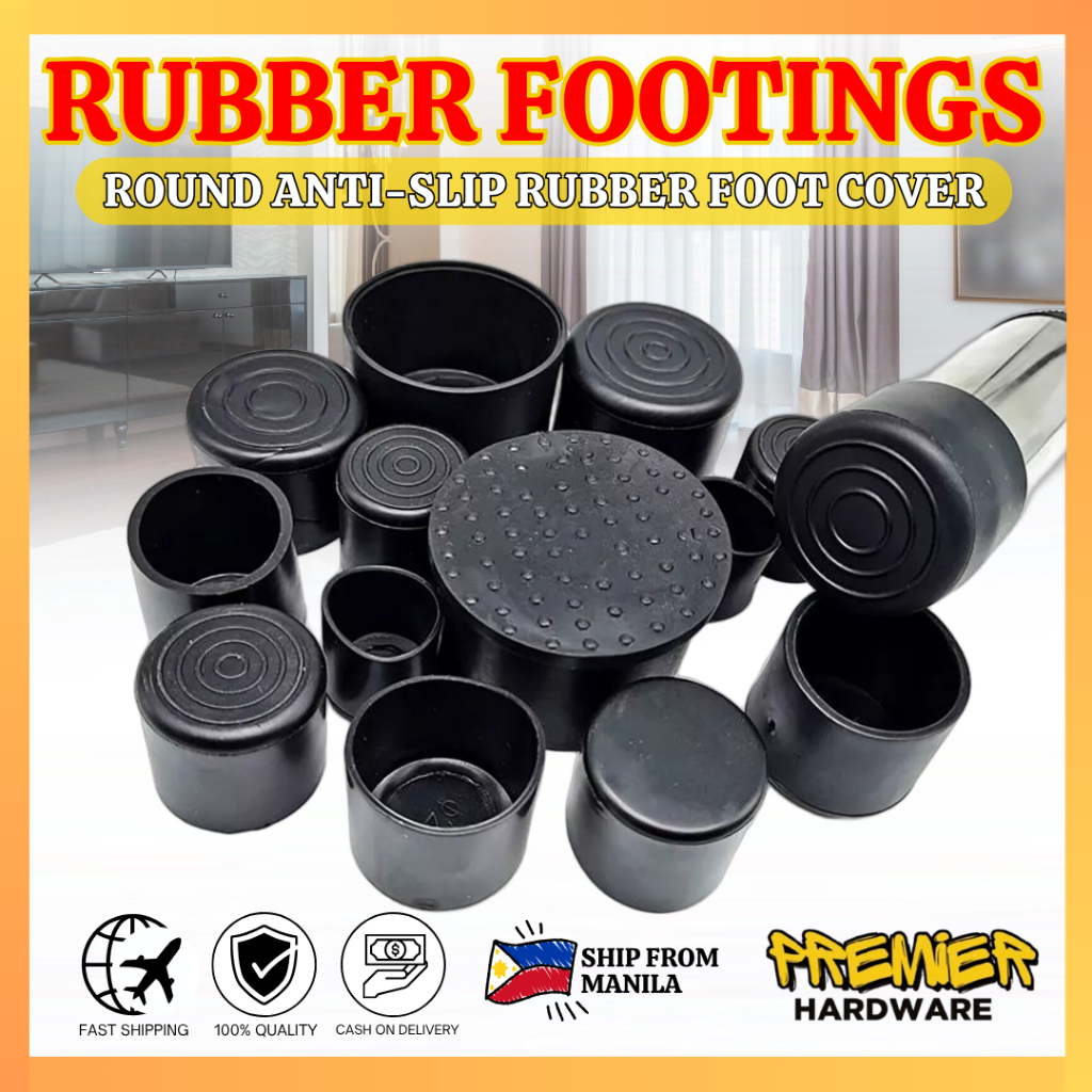 Rubber Footings Tubular Round Chair Table Rubber Foot Cover Non-slip ...