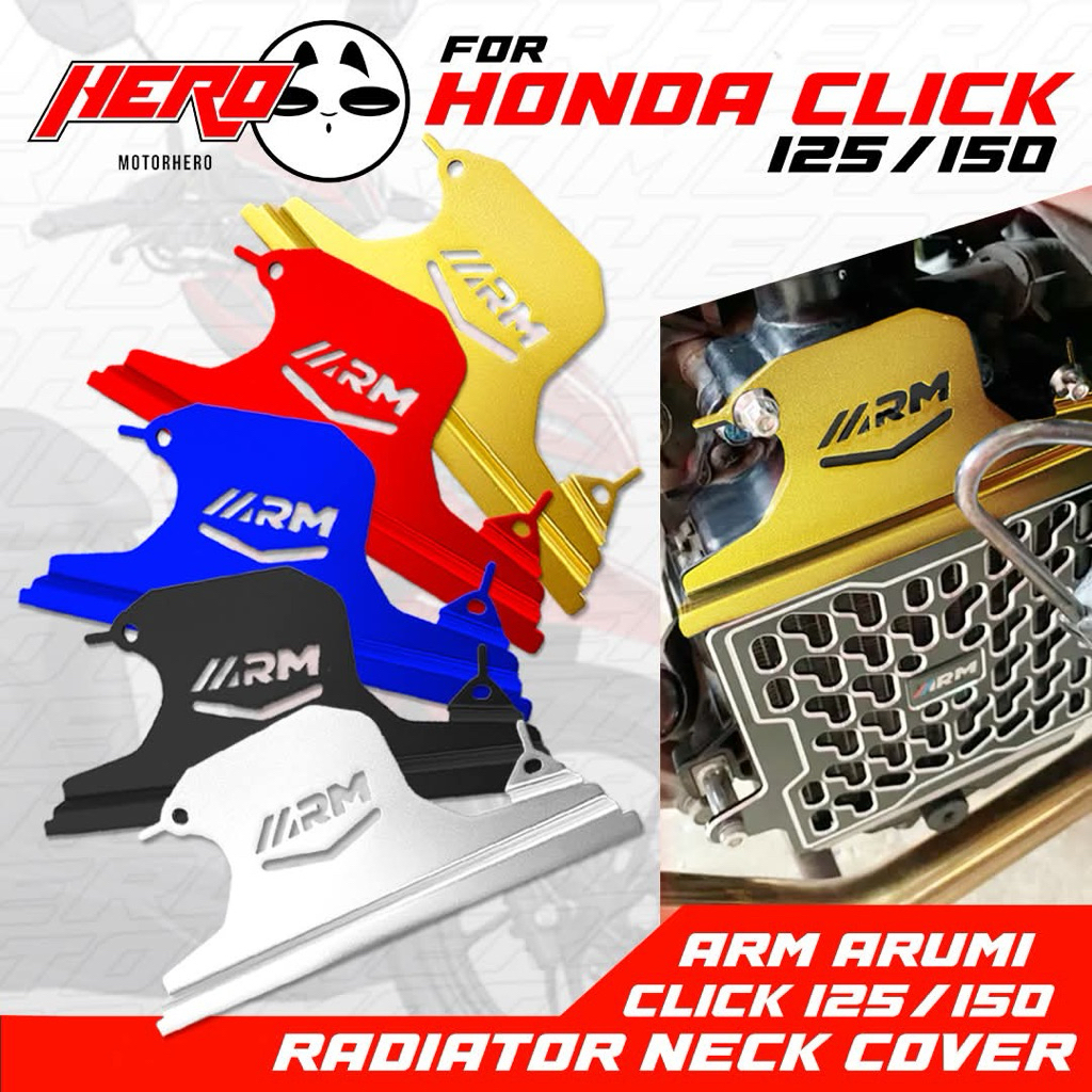 ARM Motorcycle Radiator Neck Cover for Honda Click150 ADV150 PCX150 ...