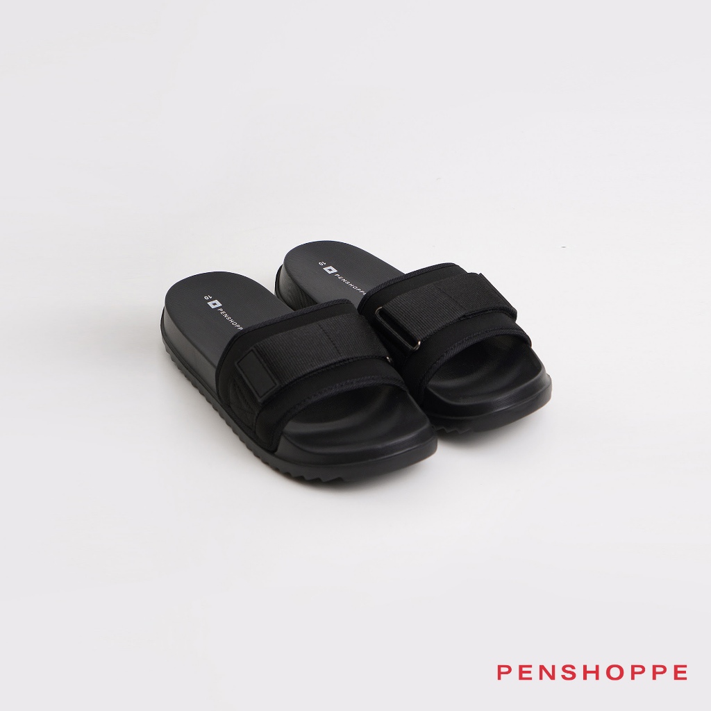 Penshoppe All Rubber Slides Slippers with Velcro Band For Women (Black ...