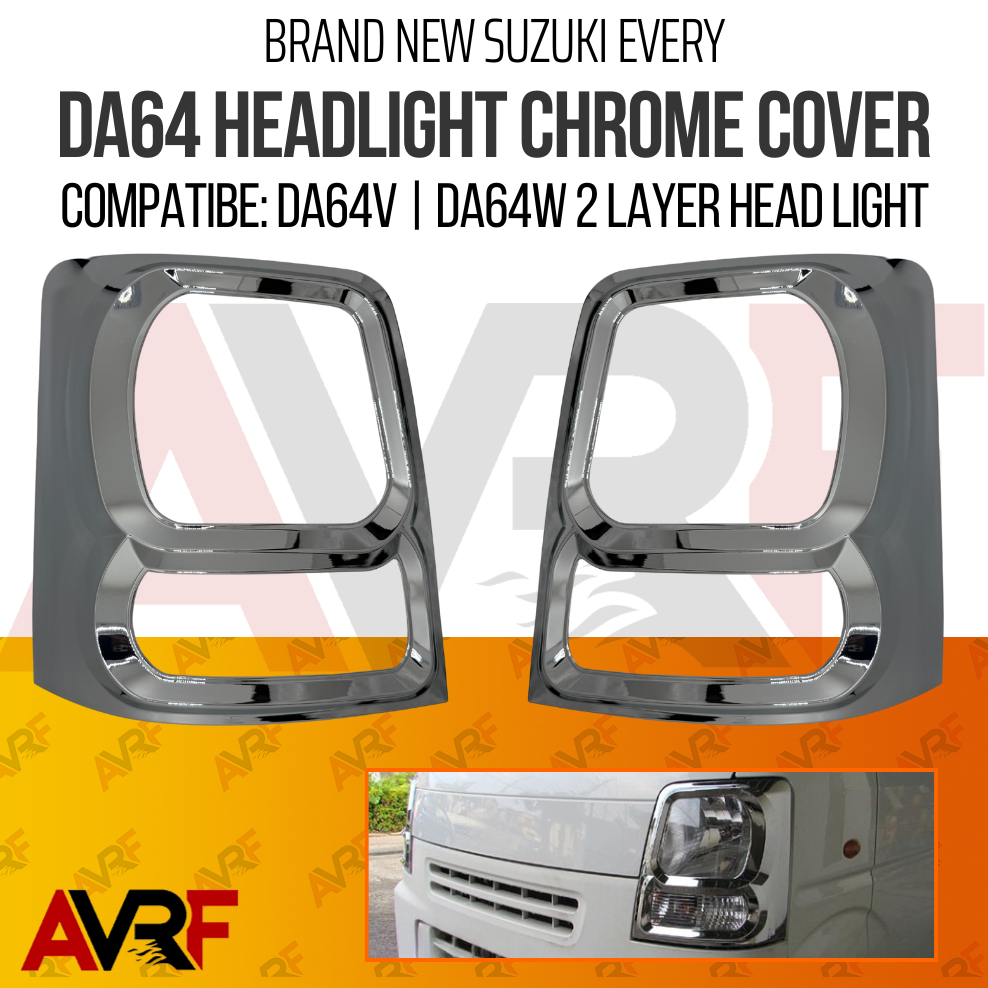 Suzuki Every DA64 Headlight Chrome Cover | 2-Layer Type | Front Trim Accessories | DA64V / DA64W ...