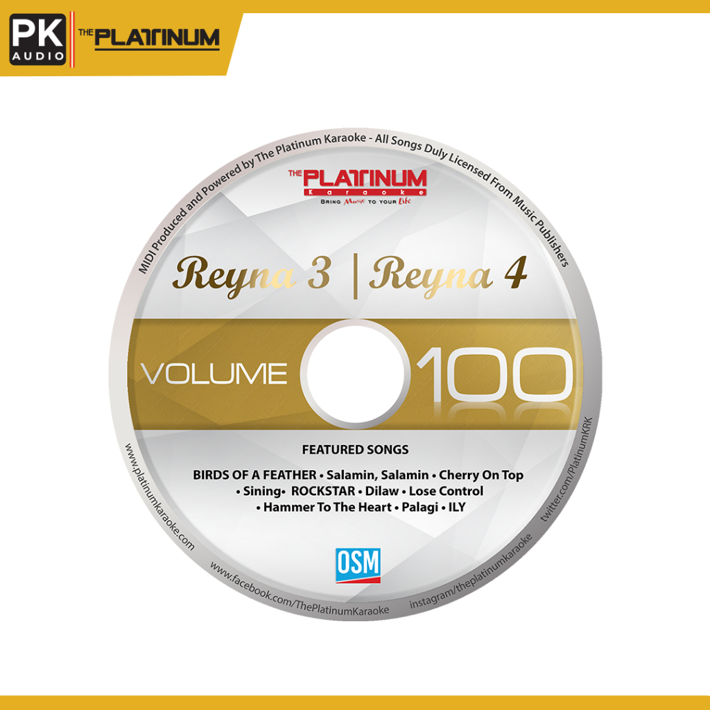 Platinum Karaoke Volume 100 CD for Reyna 3/Reyna 4 | Shopee Philippines