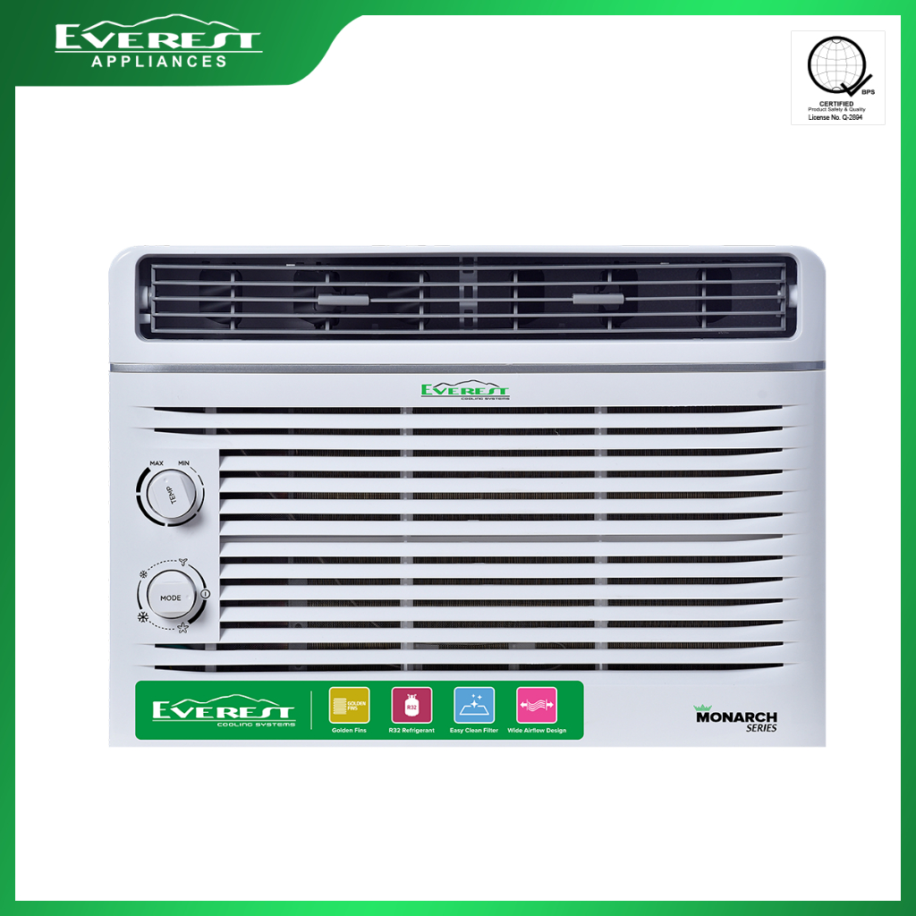 EVEREST 0.6HP Non Inverter Window Type Aircon/ Wide Airflow Design ...
