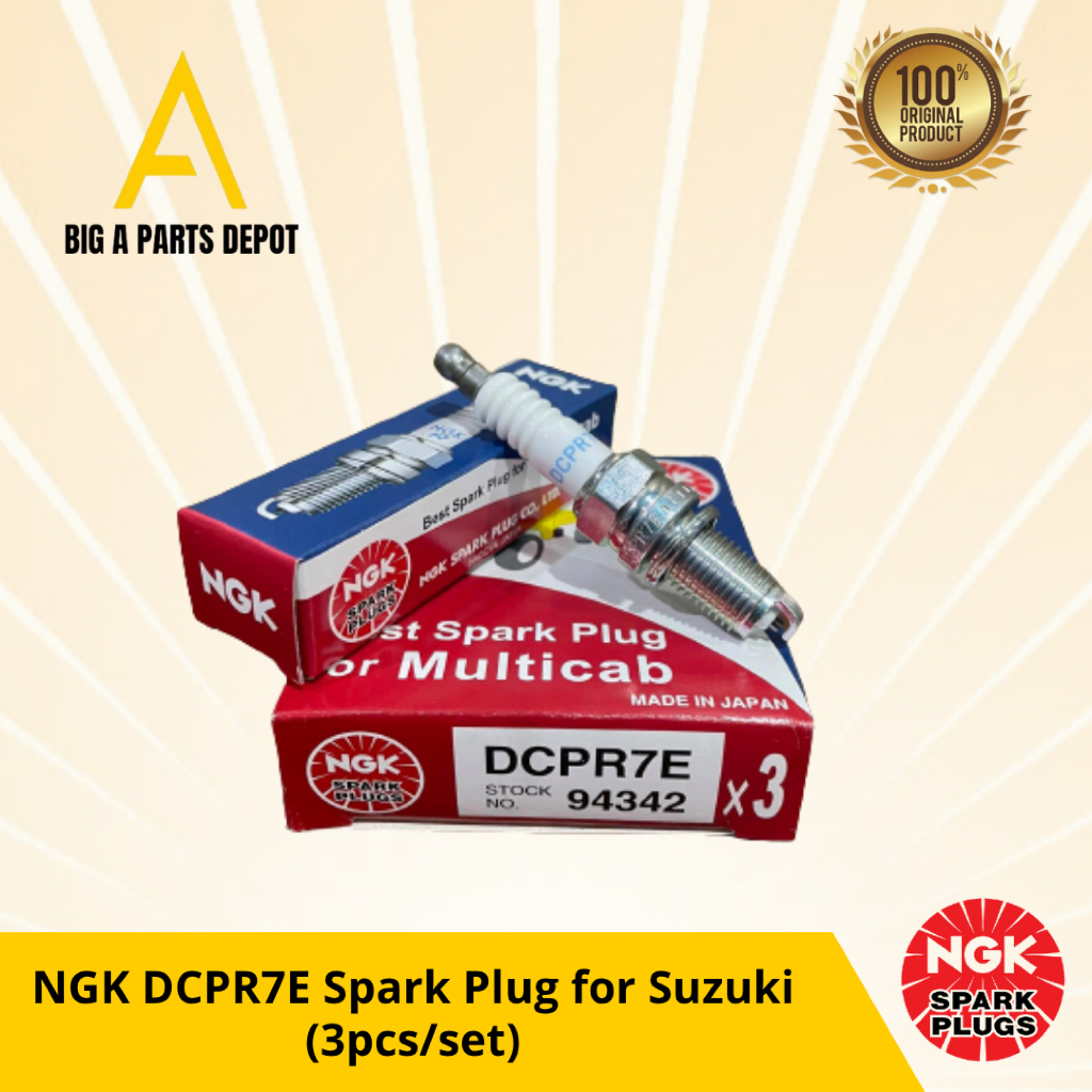 NGK Spark Plug DCPR7E Standard for Suzuki Multicab F6A, K6A 12valve, 3pcs/set | Shopee Philippines
