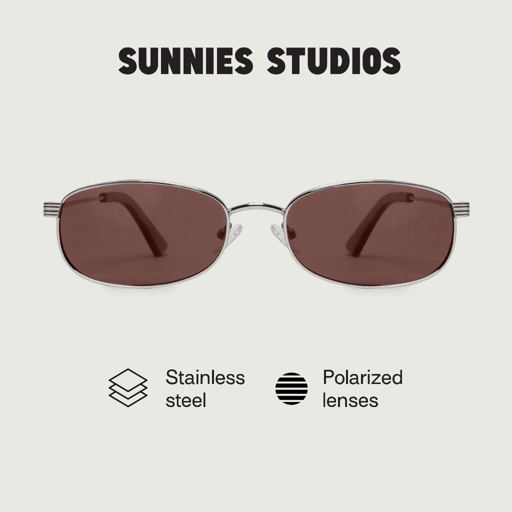 Sunnies Studios Billie (Rectangle Polarized Sunglasses Shades for Men ...