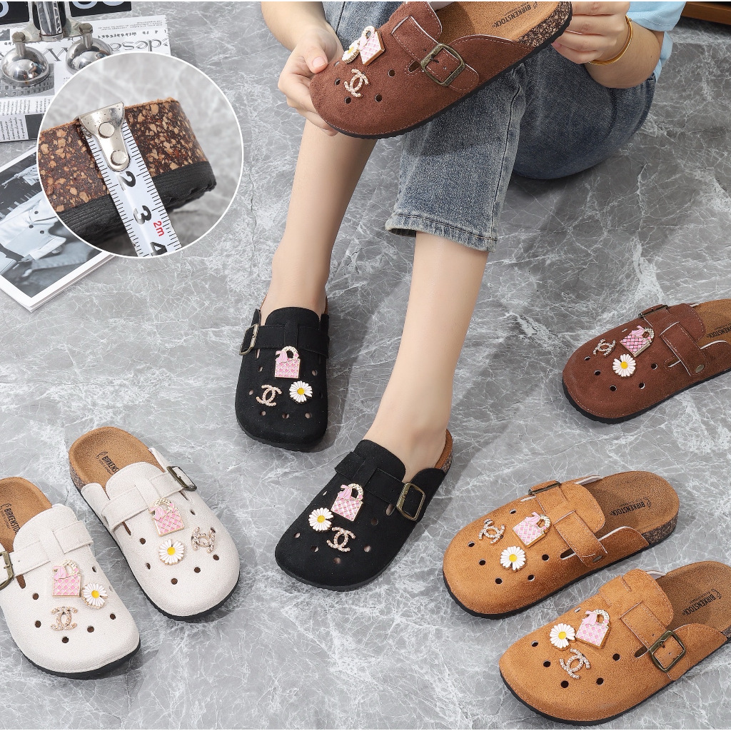 NEW BIRKS GAMUSA HALF SHOES CLOGS FOR WOMEN AND KIDS ADD 1 SIZE WITH ...