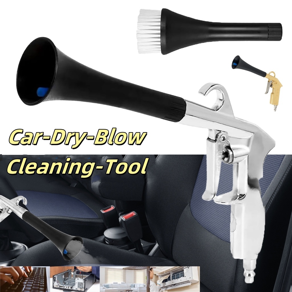 Universal Car Dry Blow Cleaning Tool 1/4 inch with 2 Nozzles Compressed ...