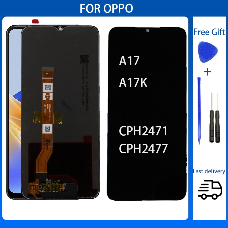 For OPPO A17 A17K LCD Display CPH2471 CPH2477 Touch Screen Replacement ...
