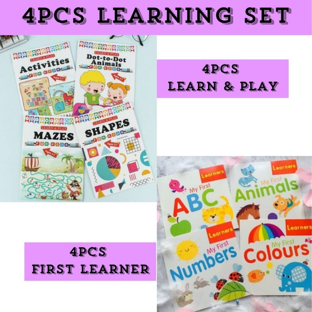 MnKC 4PCS My First Learner Set 4PCS Learn And Play Set Books for Kids ...