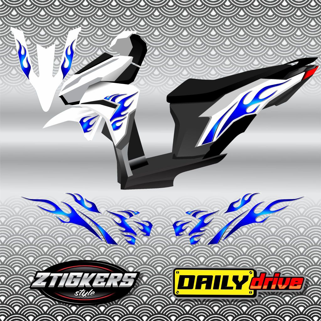 Honda Click 125 Vario Transparent Uv Print Decal Sticker | Shopee ...