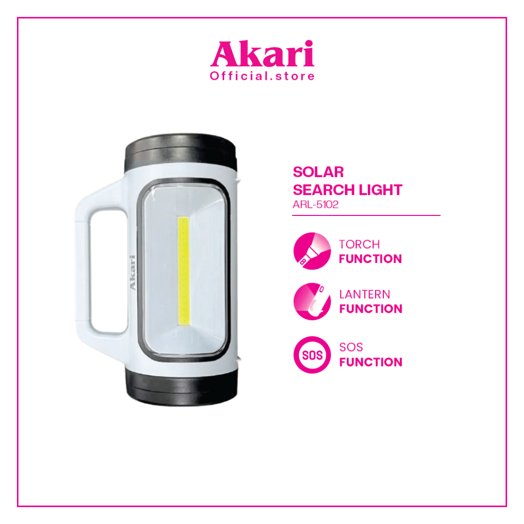Akari Rechargeable Solar Searchlight with Lantern 4W (ARL-5102 ...