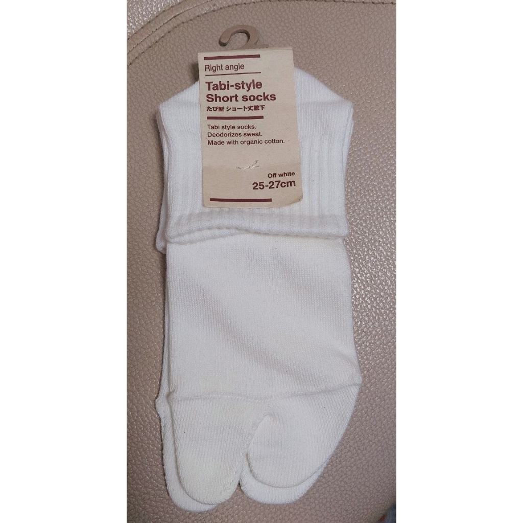 Muji Tabi-style Off White Short Socks Right Angle | Shopee Philippines