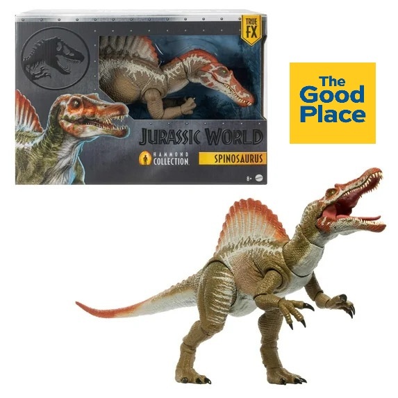 MATTEL Jurassic World Hammond Collection Spinosaurus Wired Tail Glass ...