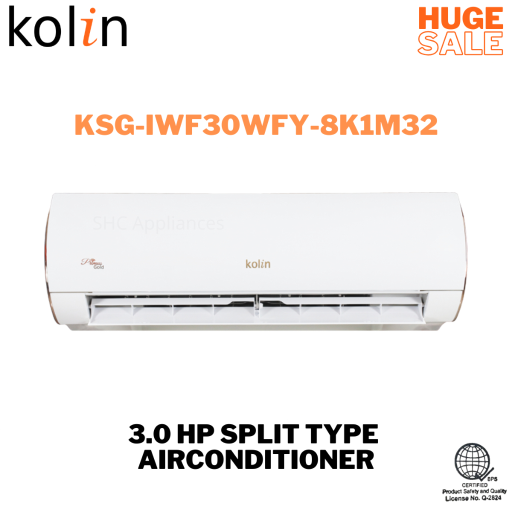 Kolin Full DC Inverter Primus KSG-IWF-30WFY-8K1M32 3.0 HP Split Type ...