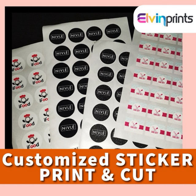 3 Sheets Customized Sticker for Logo, Product Label, Photo, Souvenirs ...
