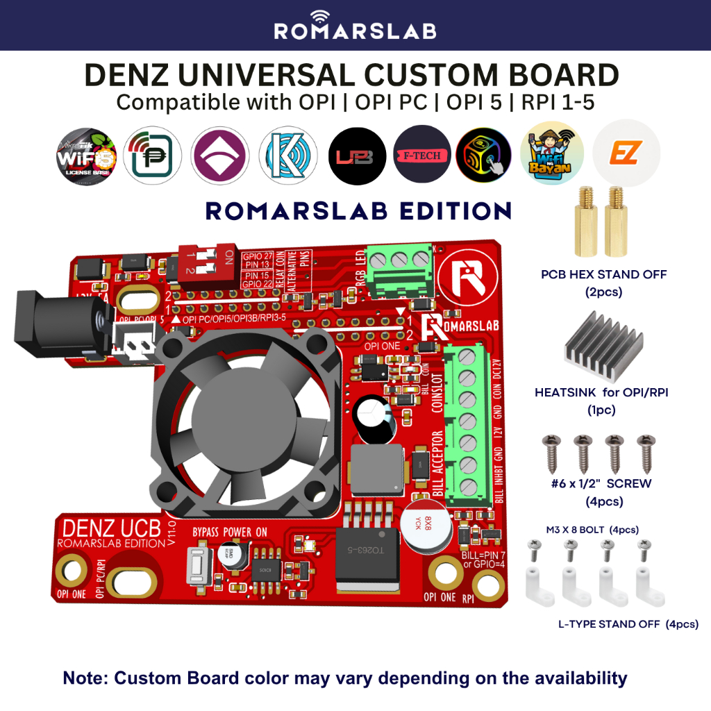 Romarslab Denz Universal Custom Board for pisowifi OPI One Opi PC RPI ...