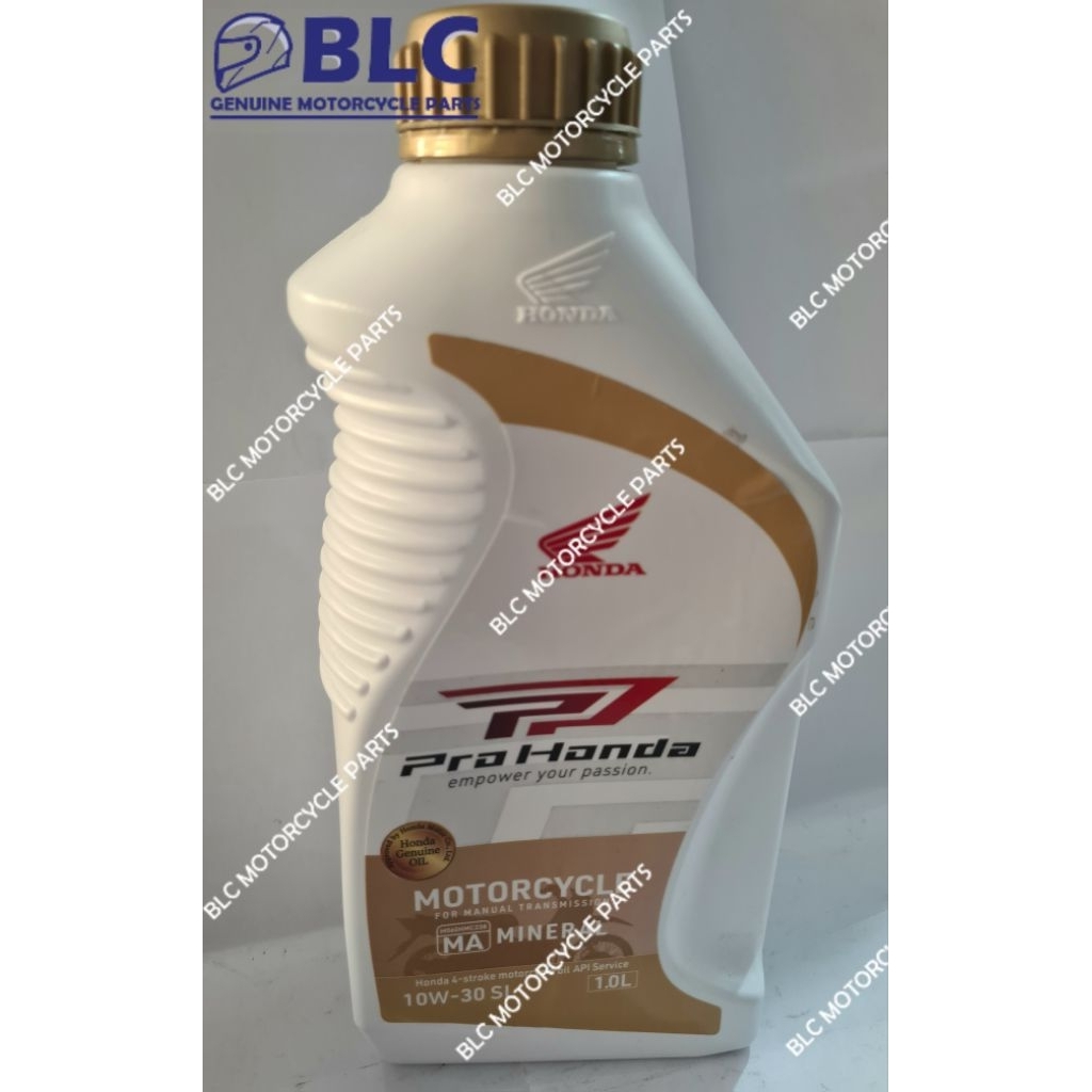 Pro Honda Gold Genuine Motorcycle Engine Oil 10W-30 SL MINERAL 1L ...
