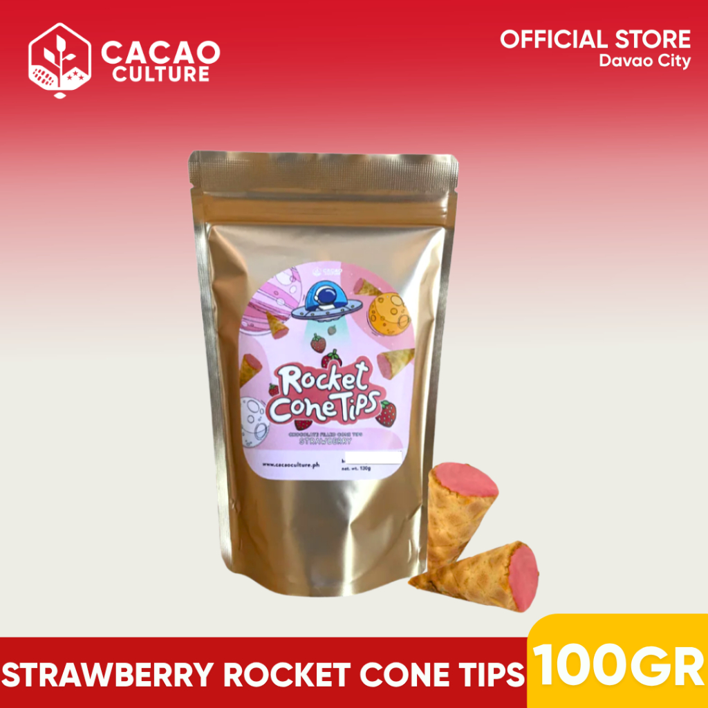 Cacao Culture Strawberry Rocket Cone Tips 100g – Davao Sweet Snack ...