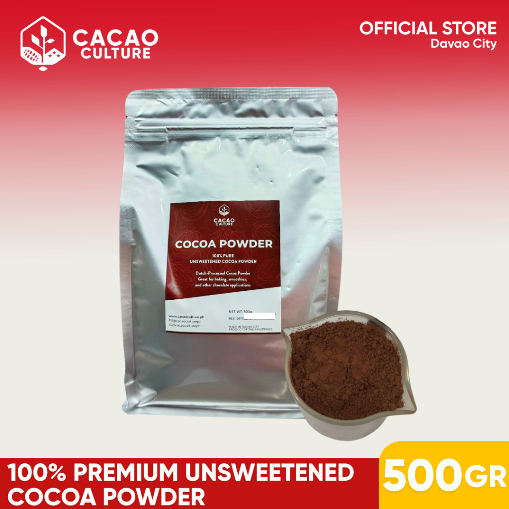 Premium Unsweetened Cocoa Powder 500g - CACAO CULTURE - Davao-Made Pure ...