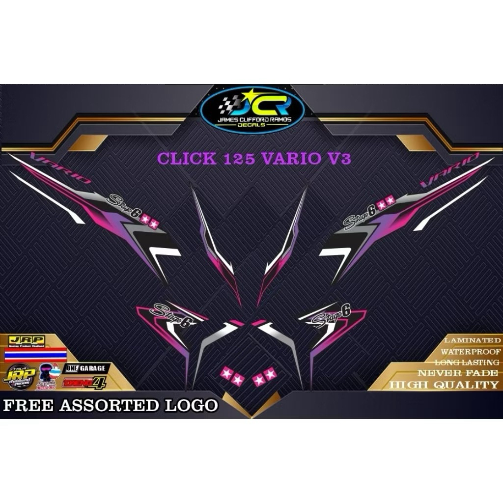 Honda Click 125 Vario V3 Decals Sticker Stock (New Design) | Shopee ...