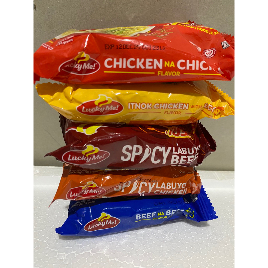 1 pc Lucky Me Instant Mami noodles 55 grams in any flavor | Shopee ...