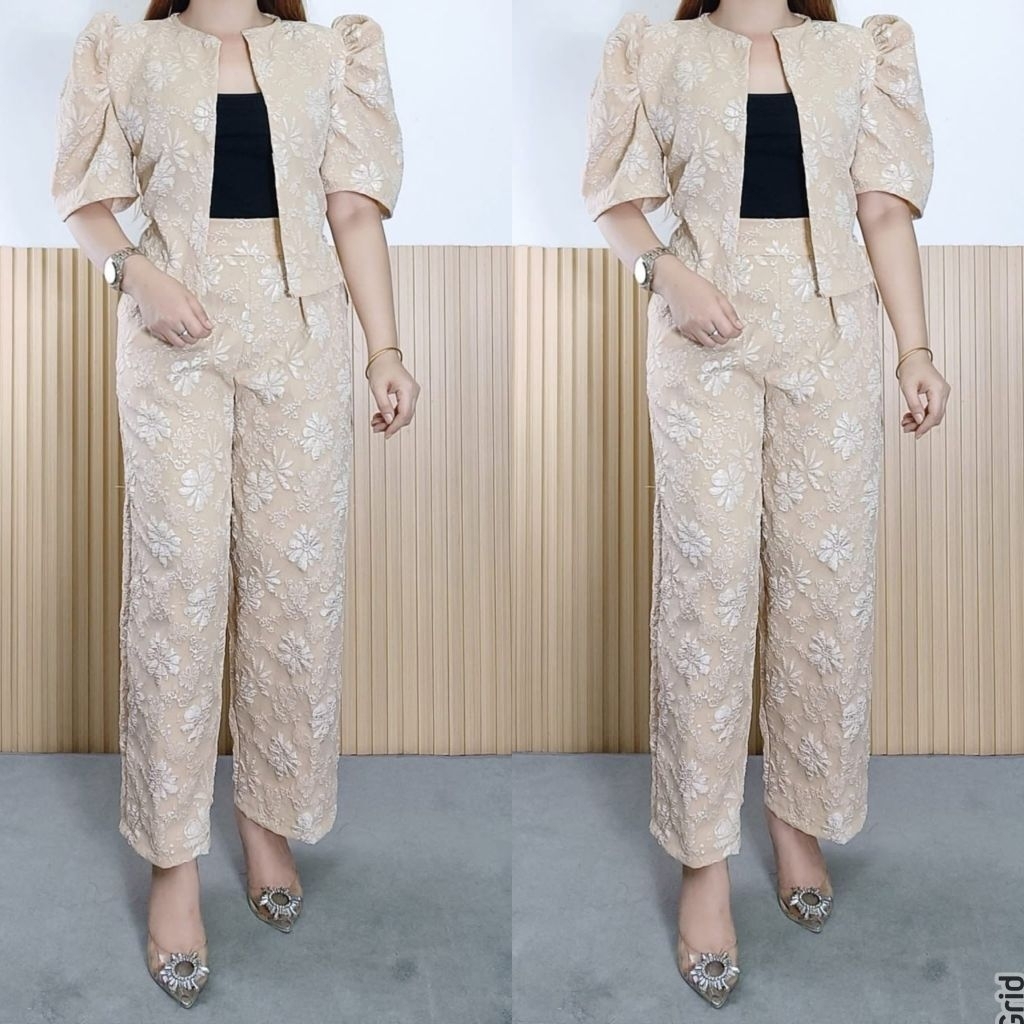 FILIPINIANA TERNO PANTS BOLERO Fit up to XL body frame Garterized back ...