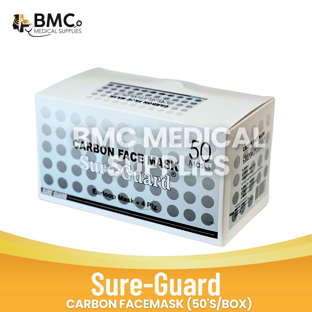 Sure-Guard Carbon Facemask (50's/Box) | Shopee Philippines
