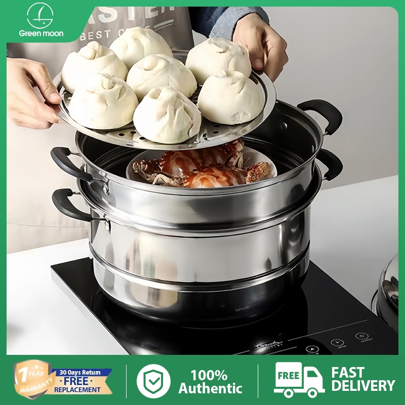 Green Moon 3 Layer food steamer 26cm | Shopee Philippines