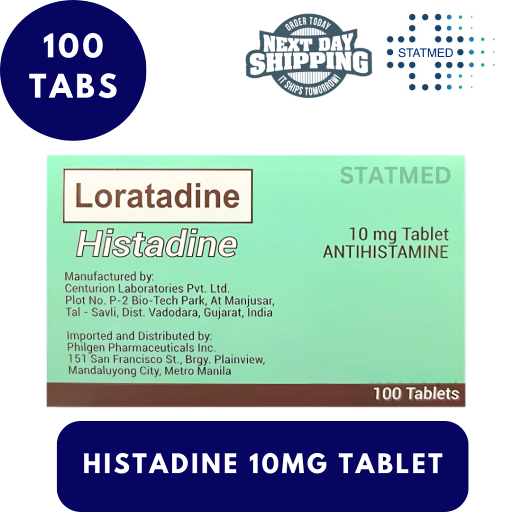 Loratadine 10mg Tablet Loratamed Histadine For Allergy Claritin/Allerta ...