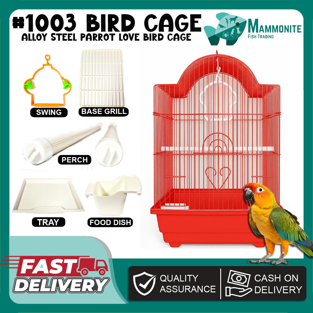 Pet Bird Cage Colorful Lovebird Cage 1003 30x23x39cm | Shopee Philippines