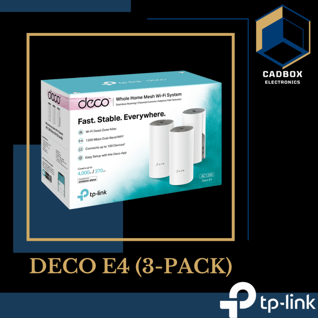 TP-Link Deco E4 (3-Pack) AC1200 Whole Home Mesh Wi-Fi System | Shopee ...