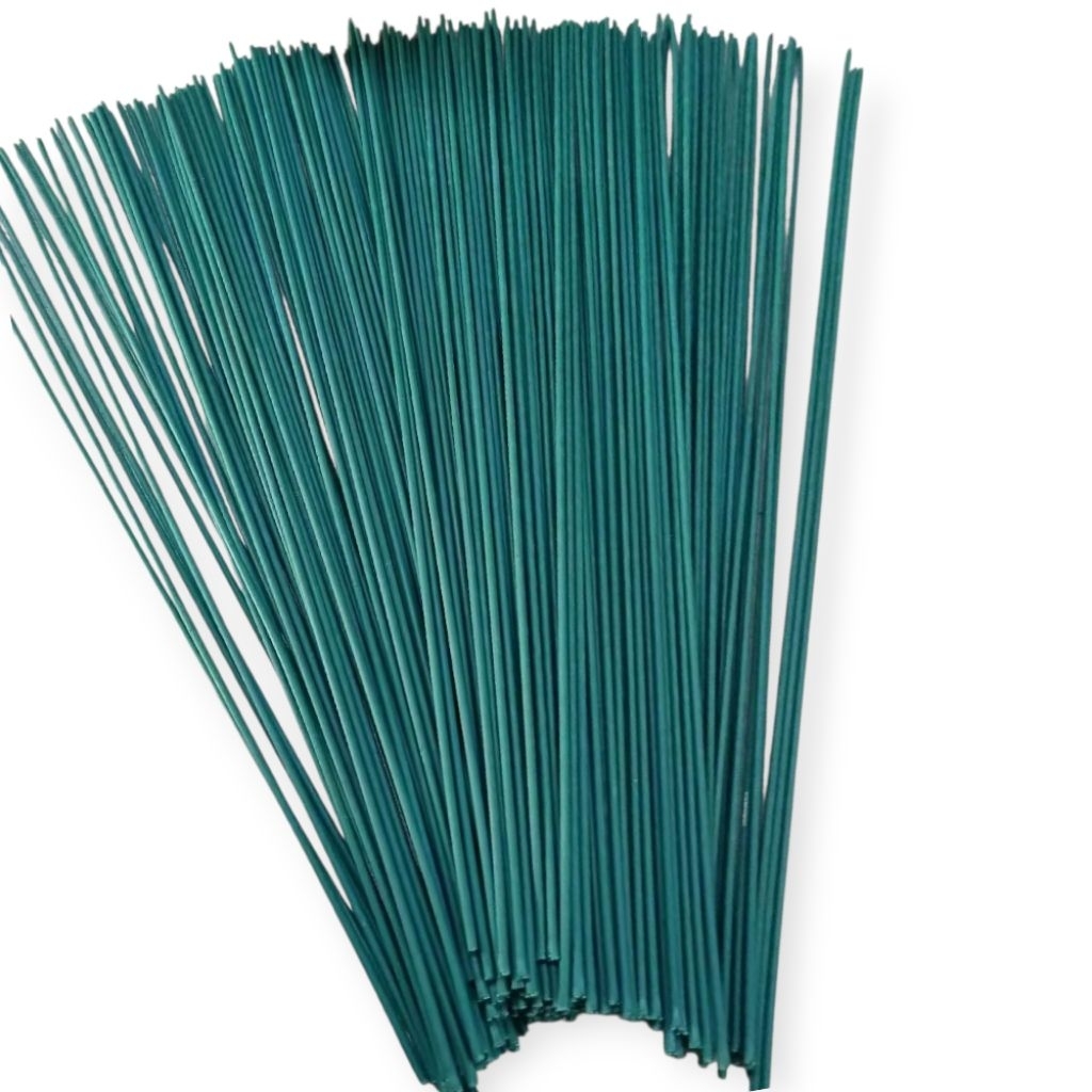 10pcs 30cm 40cm Green Floral Wire Rod for DIY Rose Bouquet Flower Stem ...