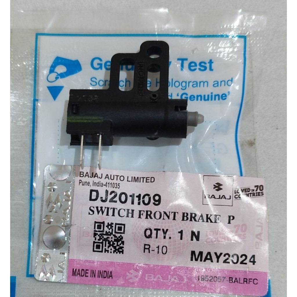 SWITCH FRONT BRAKE ( micro switch ) BAJAJ RE GENUINE PARTS | Shopee ...