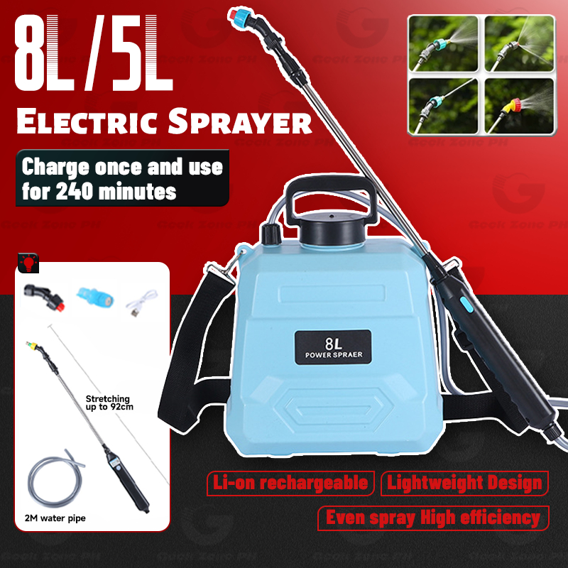 Electric Sprayer 8L One-click Agricultural Power Sprayer Portable ...