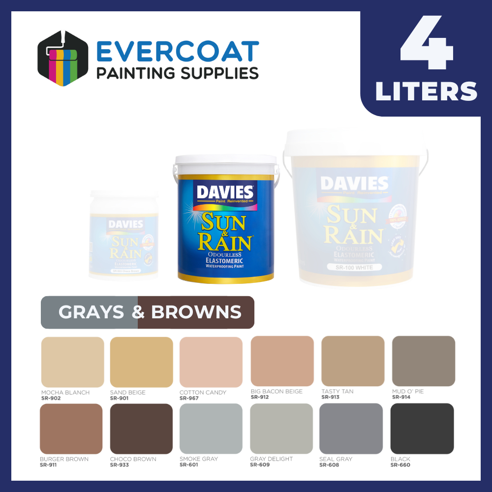 Davies Paints for Concrete Sun & Rain 4-Liters (Grays & Browns) | Shopee Philippines
