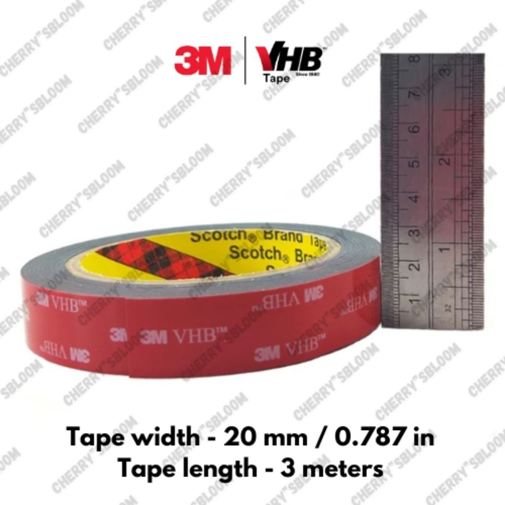 3M Super Strong VHB Double Sided Adhesive Tape Original Foam Waterproof Heavy Duty RainVisor ...