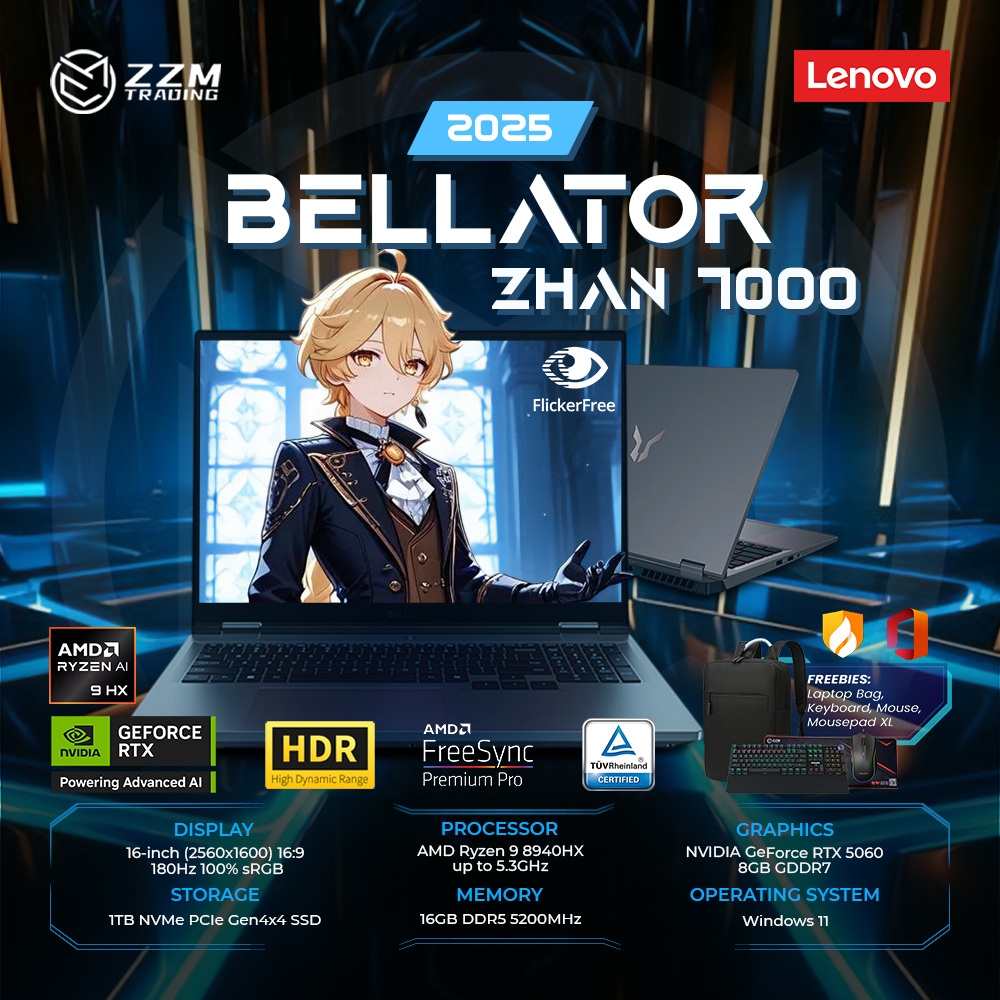 Lenovo Lecoo Bellator Zhan 7000 2025 Ryzen 9 RTX 5060/5070 16" 180Hz ...