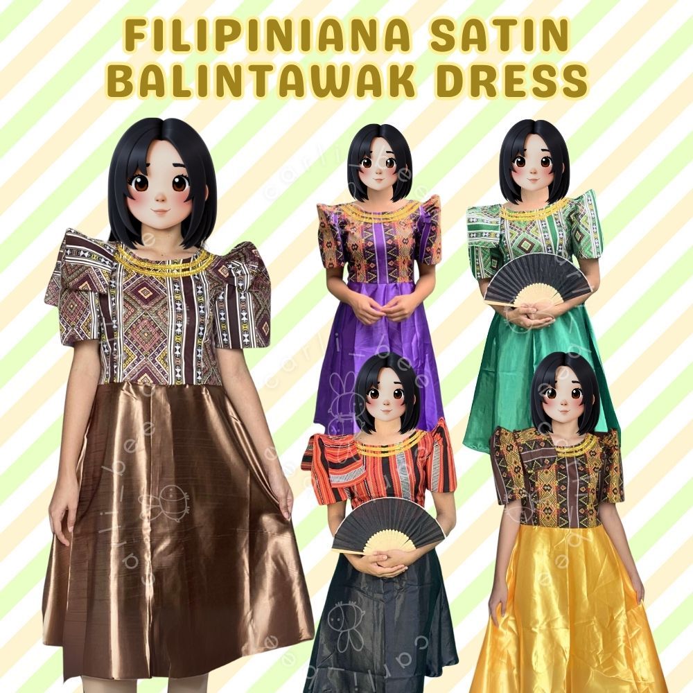 CB Filipiniana Balintawak Satin Dress for Buwan ng Wika Traditional ...
