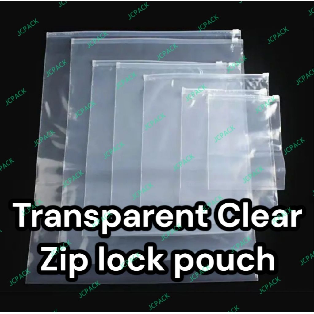 JCPACK | Transparent Clear Zip Lock Zip pouch ( Sold per piece ...