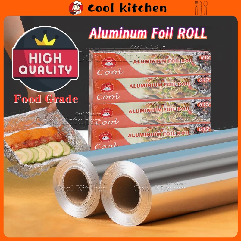 Aluminum Foil Cool Kitchen Jumbo Roll 12" x 300 Meters Food Grade Foil ...
