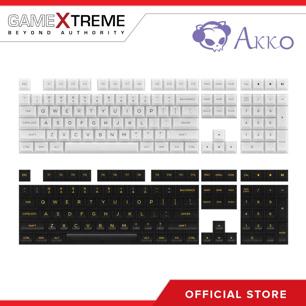Akko Clear Transparent Keycaps Sets Black / White V2 | Shopee Philippines