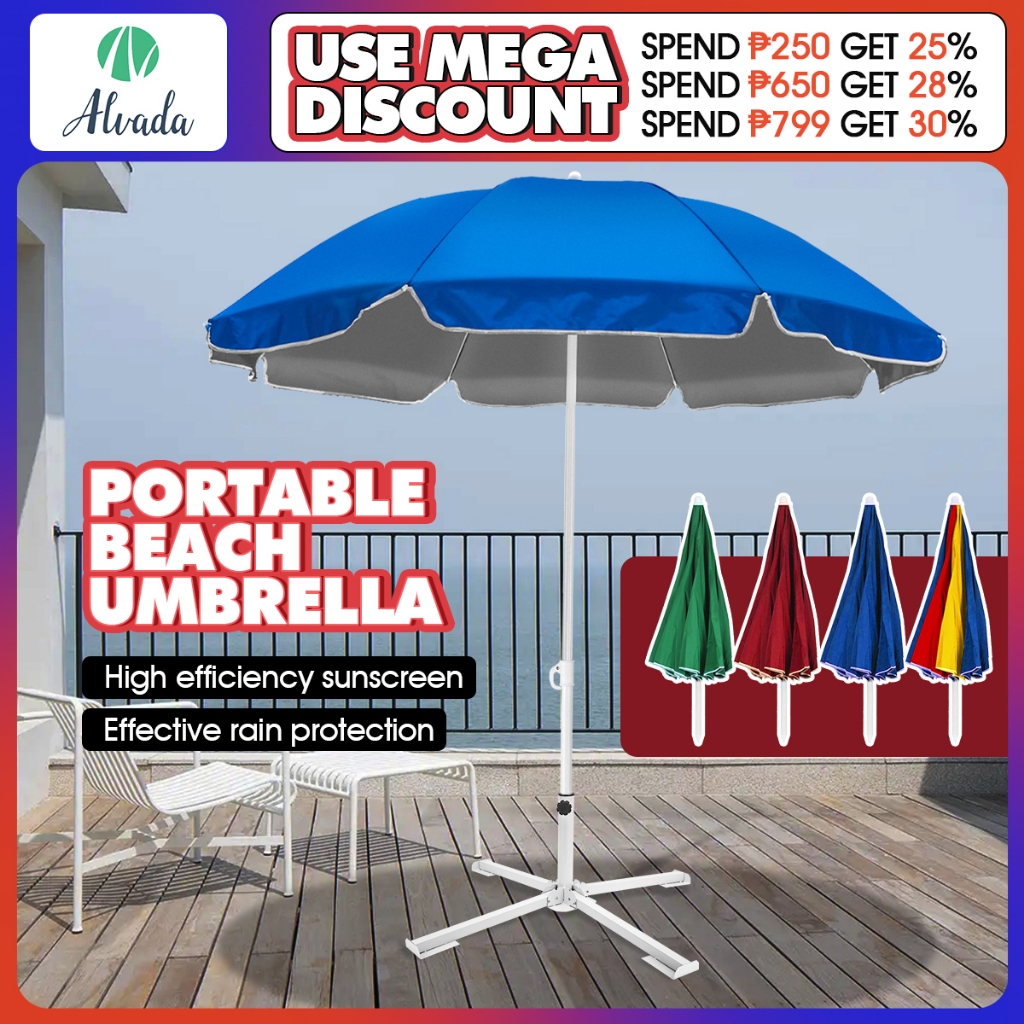 2.1M Parasol Umbrella Garden Umbrella Patio Umbrella UV Sun Shade Canopy Outdoor Night Market ...
