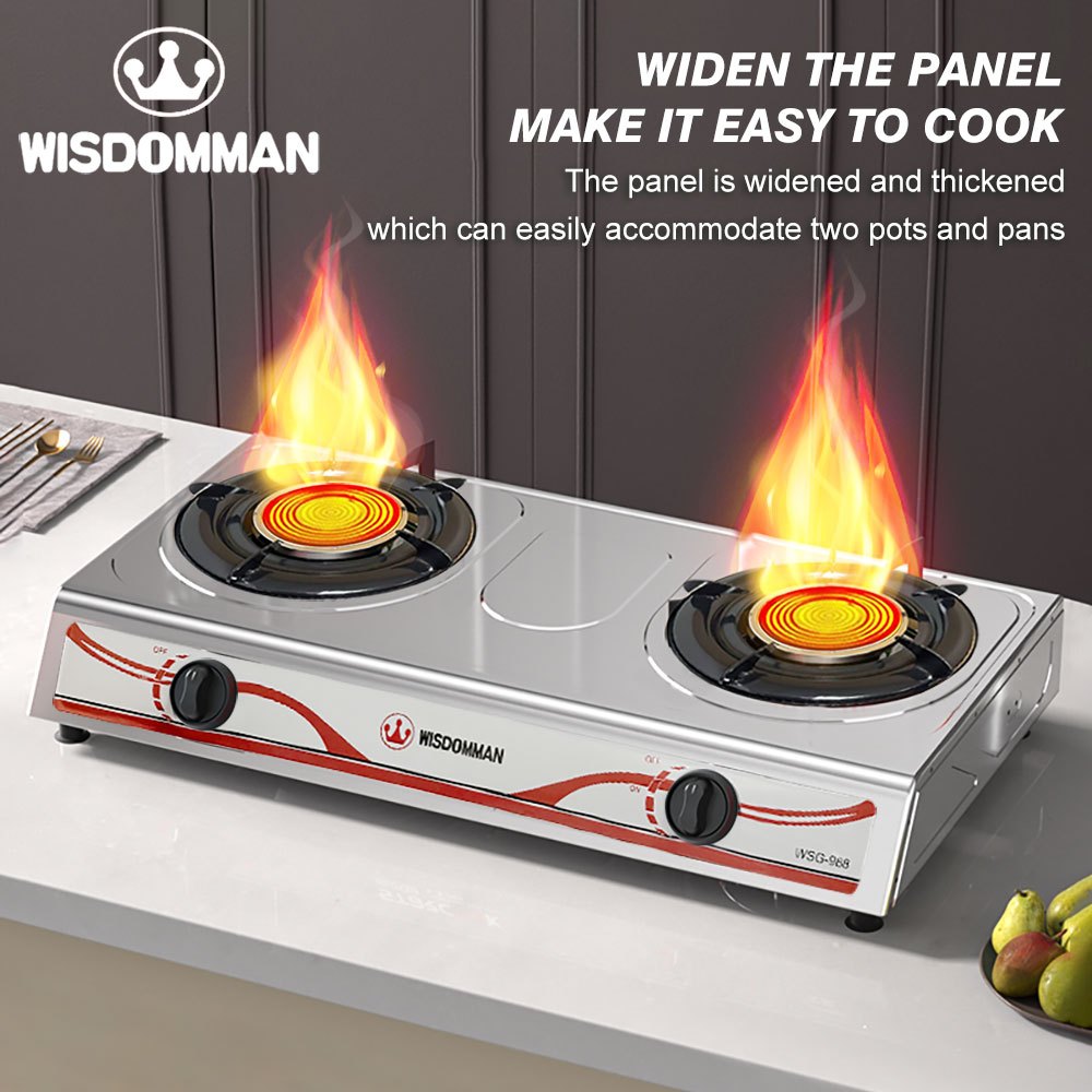 WISDOMMAN Infrared gas stove double stove large firepower household ...