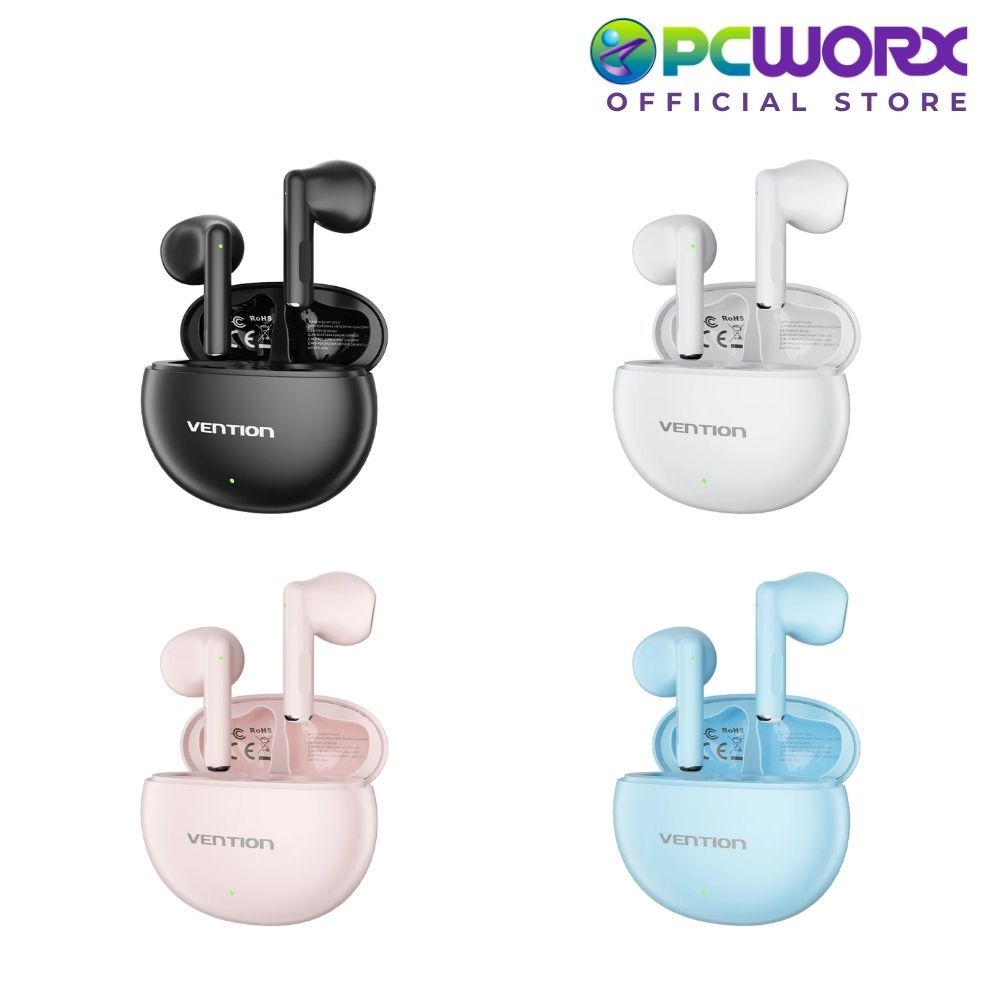 Vention True Wireless Bluetooth Earbuds | Black/White/Blue/Pink ...