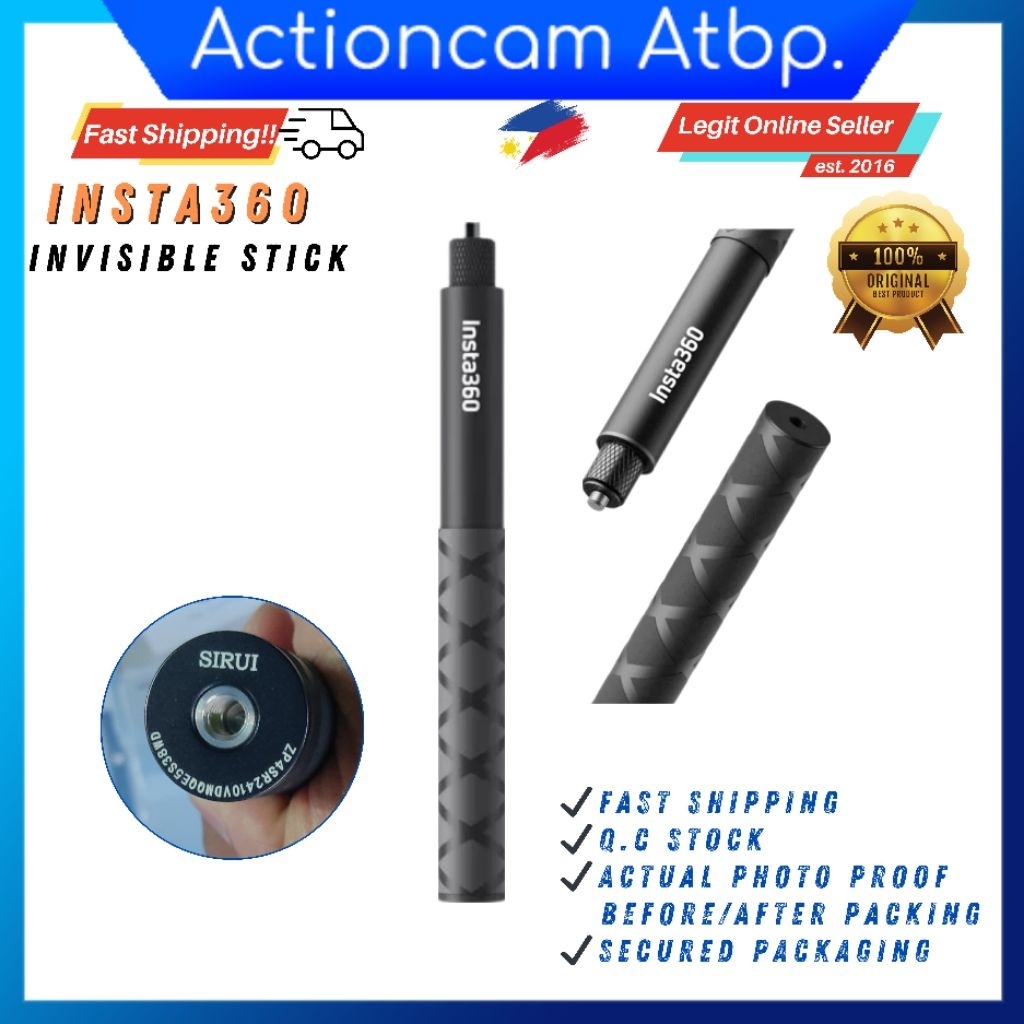 Insta360 Invisible Selfie Stick 114cm for Insta360 X5 X4 X3 X2 Monopod | Shopee Philippines