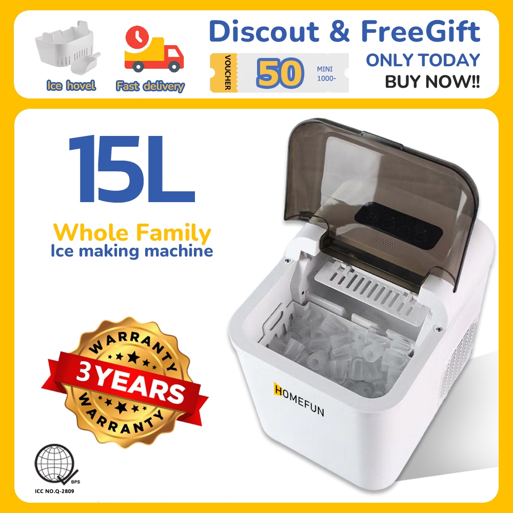 HOMEFUN Automatic Ice Maker Machine Fast Portable Ice Cube Maker for ...