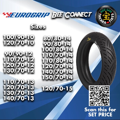 EUROGRIP TIRE BEE CONNECT TIRES 10 12 13 14 15 by TAKARA TIRES ...