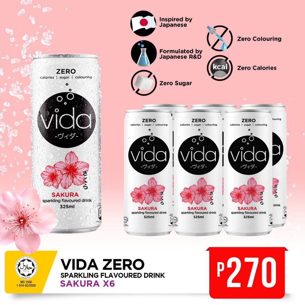 VIDA ZERO SAKURA 325MLx6 | Shopee Philippines